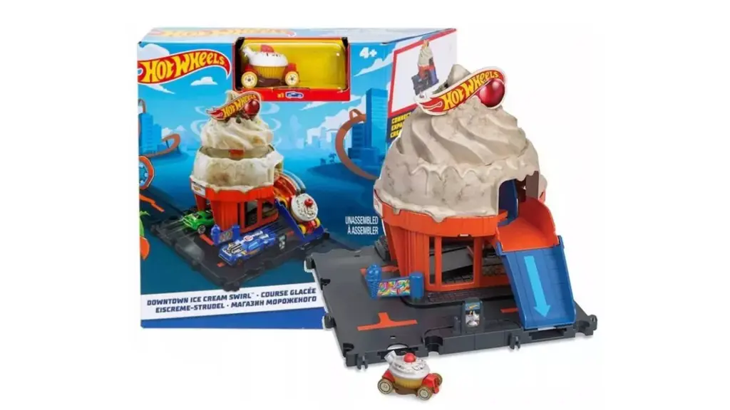 Set Hot Wheels City Downtown Ice Cream Swirl (hkx38)